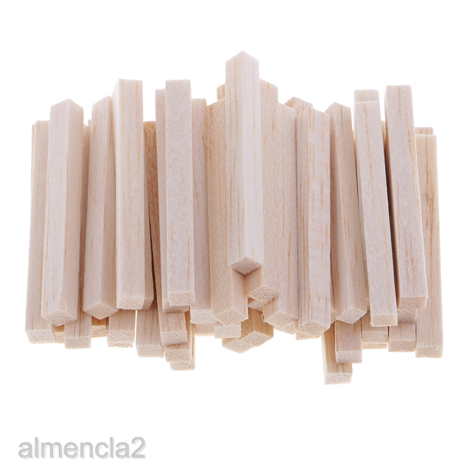 50Pcs Wooden Craft Sticks Balsa Wood Stick for Kids DIY Craft Making 5 ...