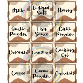 Waterproof Condiments Label / Pantry / Spices Labels Aesthetic ...