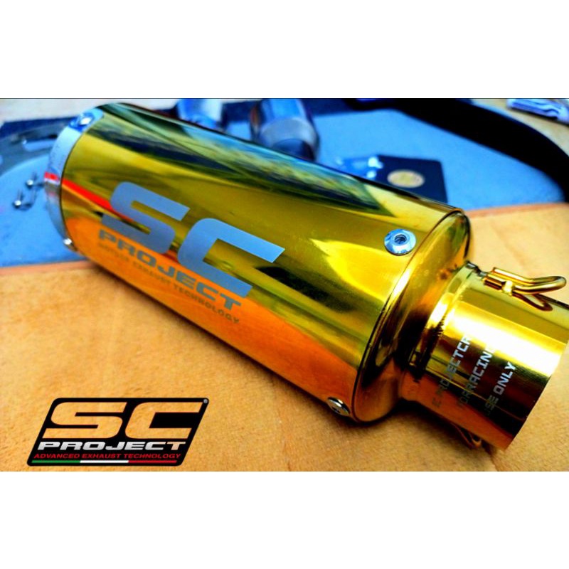 SC PROJECT GOLD | 51mm BIG ELBOW SPEC | Gold Sc Muffler RACING | Pipe ...