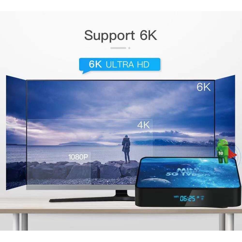 TV Box Q5G 4G+64G 5G 6K Ultra HD Android Version WiFi Smart TV Box With ...