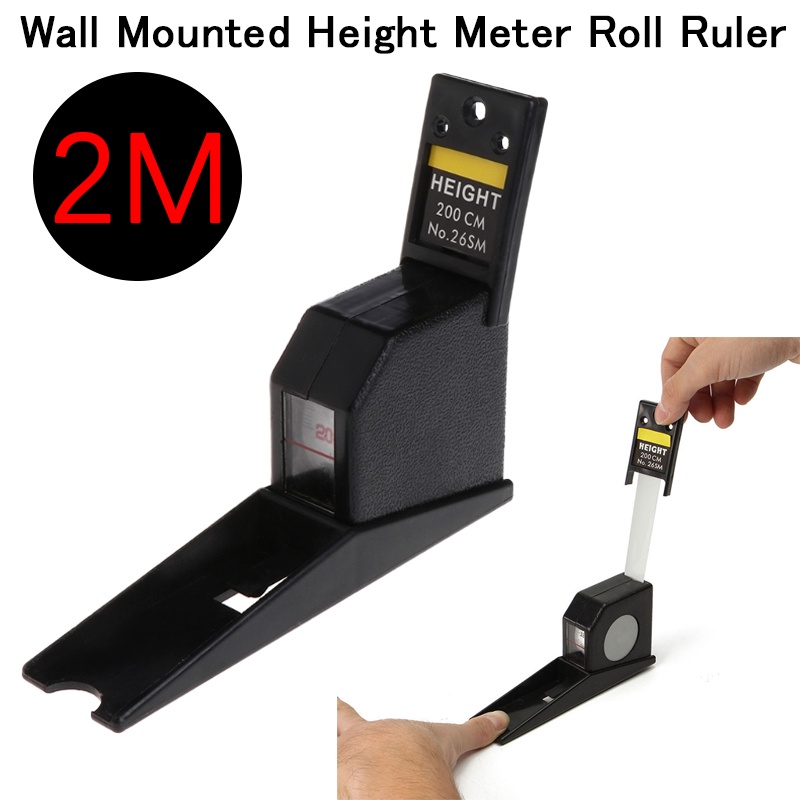 Body Height Rod Wall Mounted Height Meter Roll Ruler Growth Stature ...