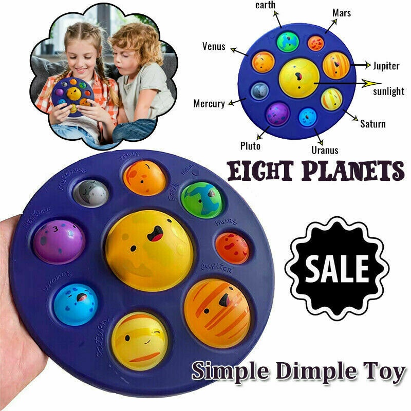 Solar System Simple Dimple Fidget Sensory Toy Eight Planets Stress ...
