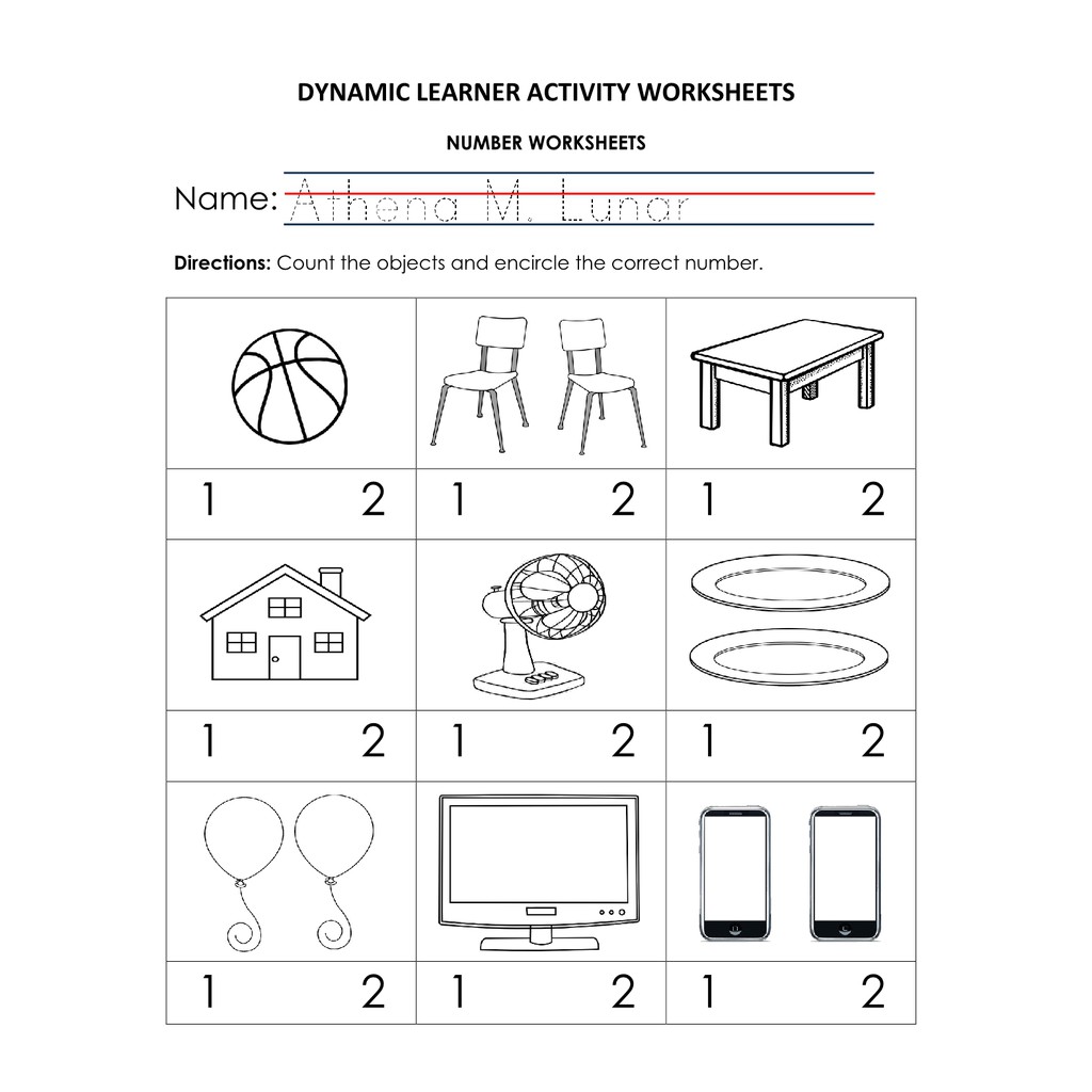 30 Pages Numbers 1 10 Activity Worksheets For Preschool Grade 1 see