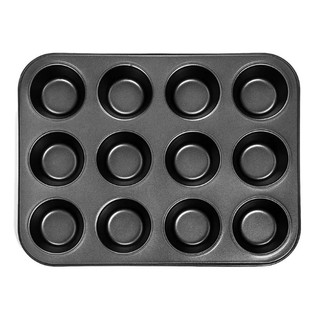 Non Stick 3oz 12 Cups Muffin Cupcake Pan Pie Brownie Molder Bakeware ...