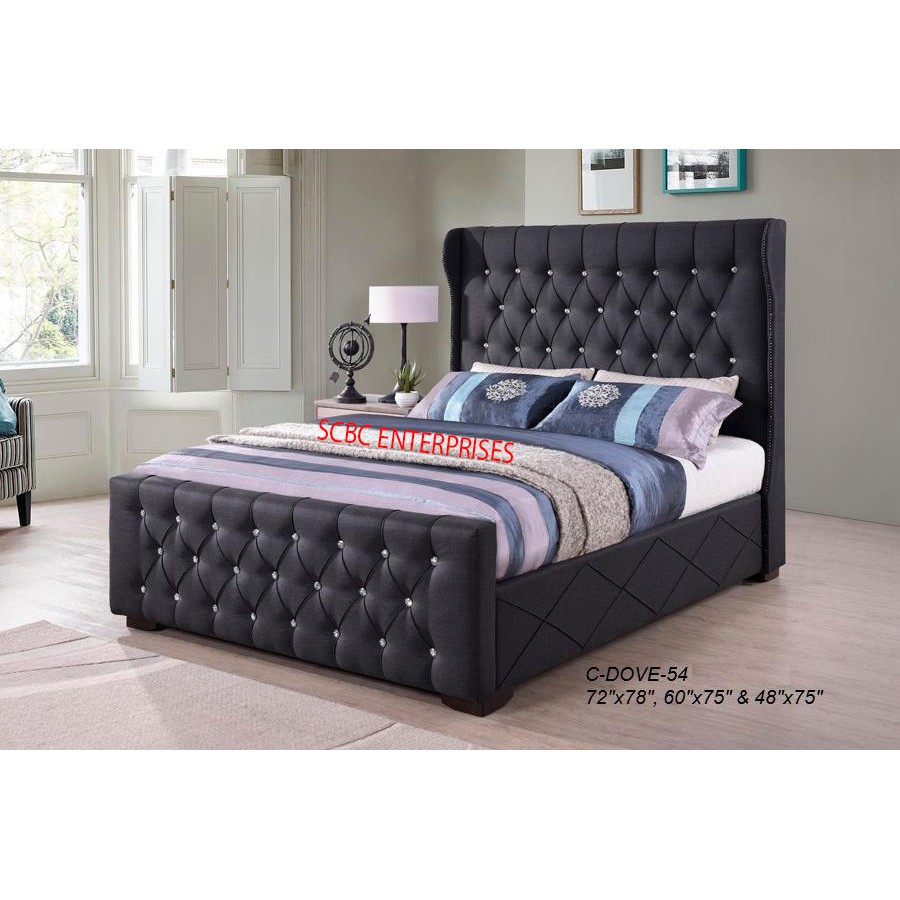 Padded bedframe Dove 48x75 (Double) (PM US FOR AVAILABLE COLOR ...