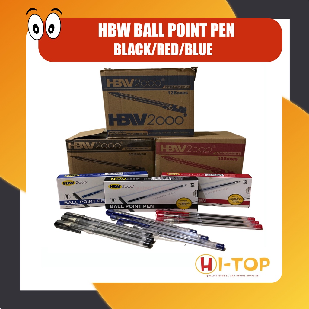HBW Ballpen 2000 Ball Point Pen Sold by 1box/12pcs | Shopee Philippines