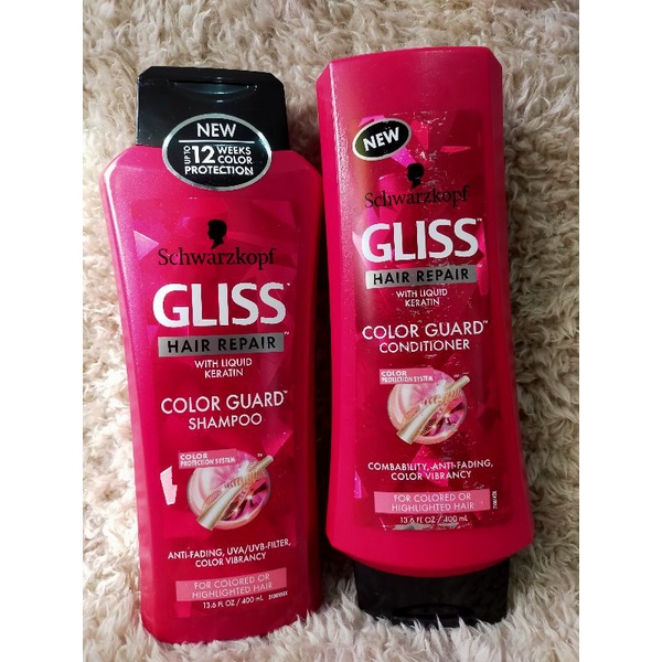 GLISS Hair Repair with Liquid Keratin Color Guard Shampoo & Conditioner ...
