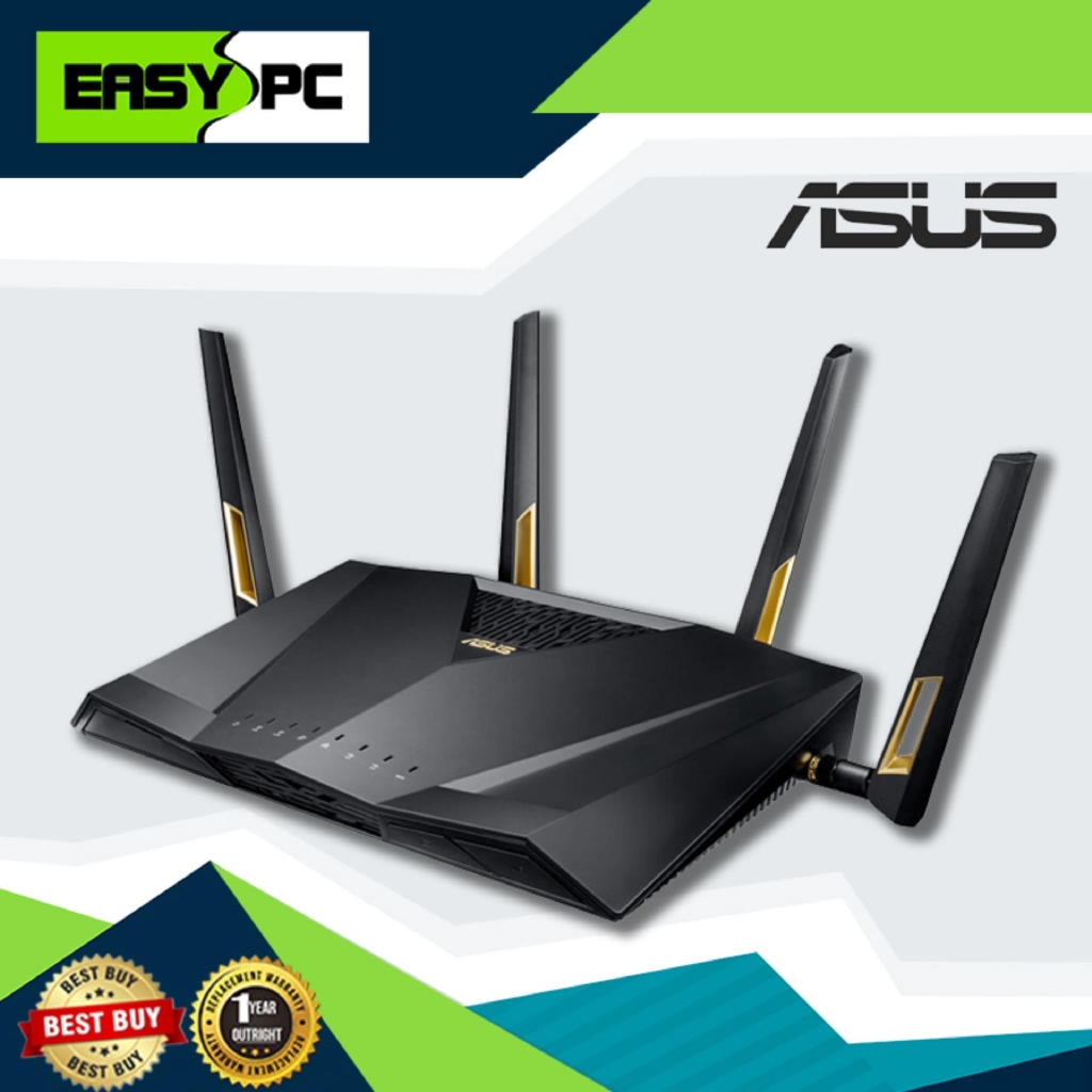 ASUS RT-AX88U AX6000 Dual Band WiFi 6 (802.11ax) Router supporting MU ...
