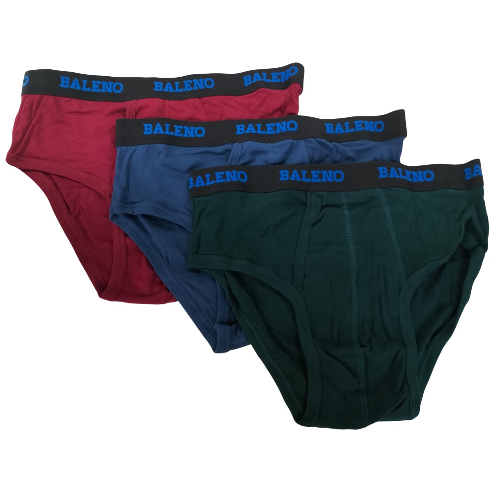 Baleno Underwear 3 Pieces in 1 Pack 2XL Assorted Colors Cotton Brief ...