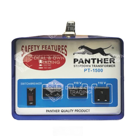 Panther PT 1500w-110v Step-down Transformer 1500 Watts, Input 220VAC, Output 110VAC Single Phase ...