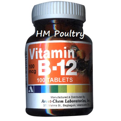 Vitamin B12 (Cyanocobalamin) by Arvet 100 tablets | Shopee Philippines