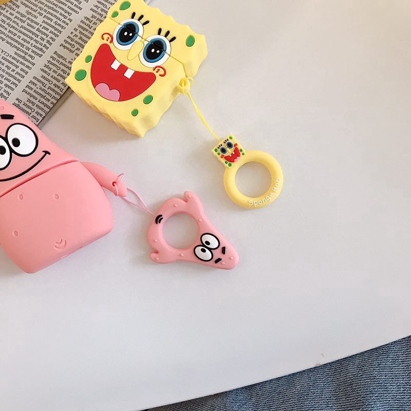 Patrick Star AirPods Silicone Case Cute SpongeBob SquarePants AirPods 1 ...