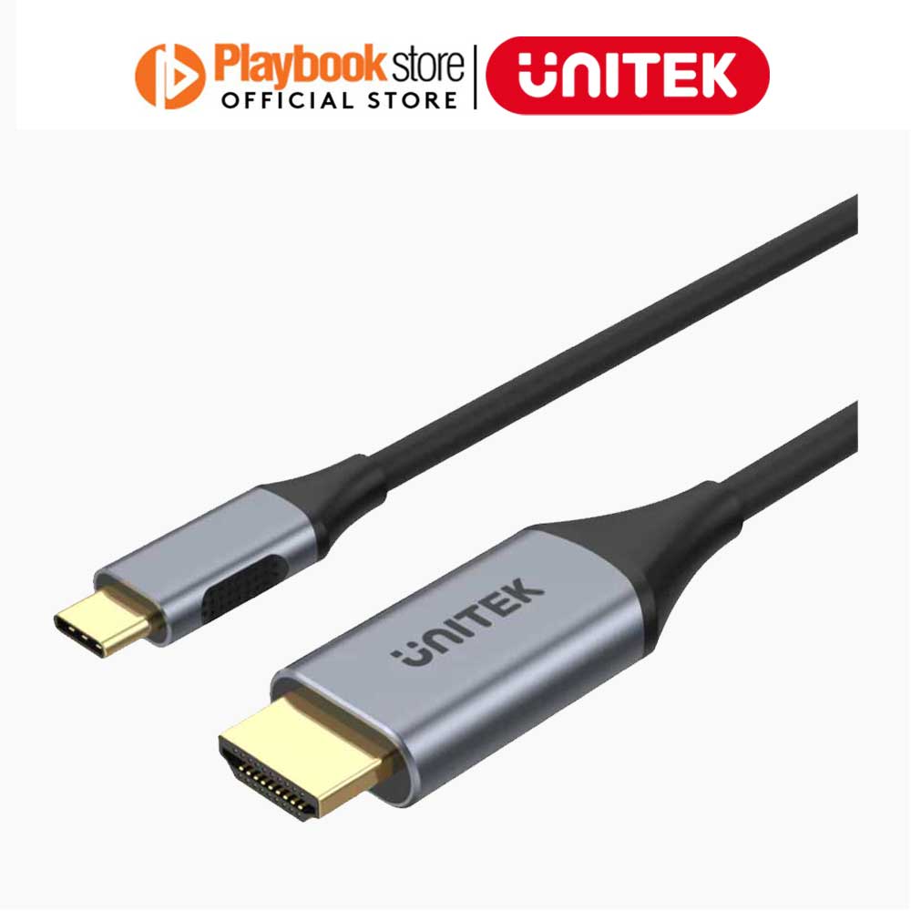 UNITEK 1.8-Meters 4K 60Hz Ultra HD Type C To HDMI 2.0 Aluminum Adapter ...