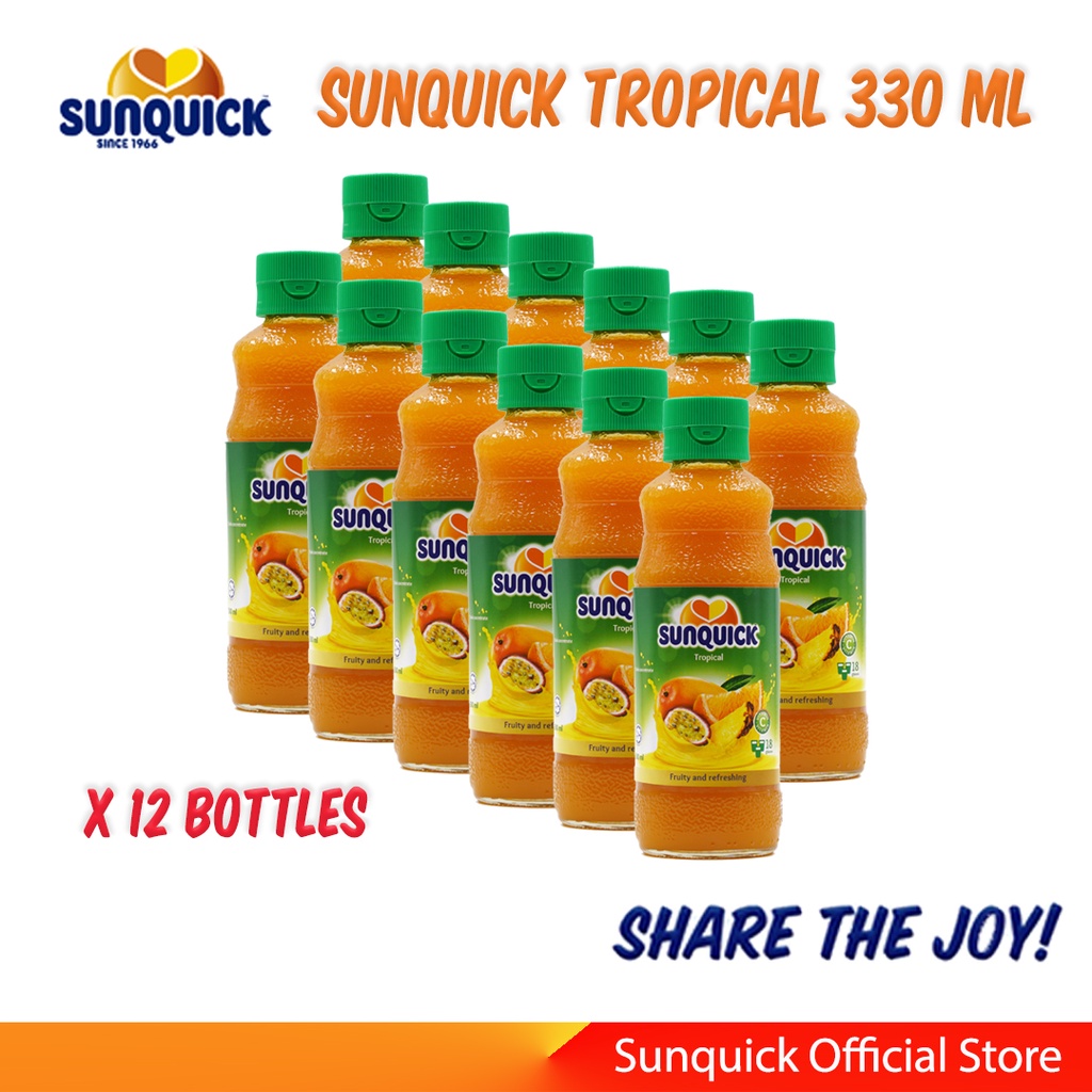 Sunquick Tropical Juice Concentrate 330ml Box Of 12 Bottles Shopee Philippines