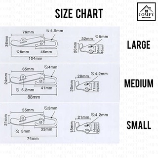 (3 SIZES) HEAVY DUTY Cabinet Box Spring Loaded Toggle Catch Lock Latch ...