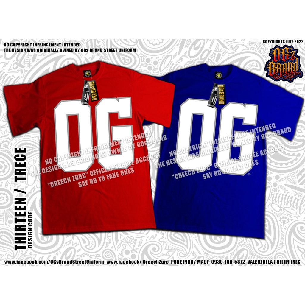 THE OG Royal Blue and Red OGs Brand | Shopee Philippines