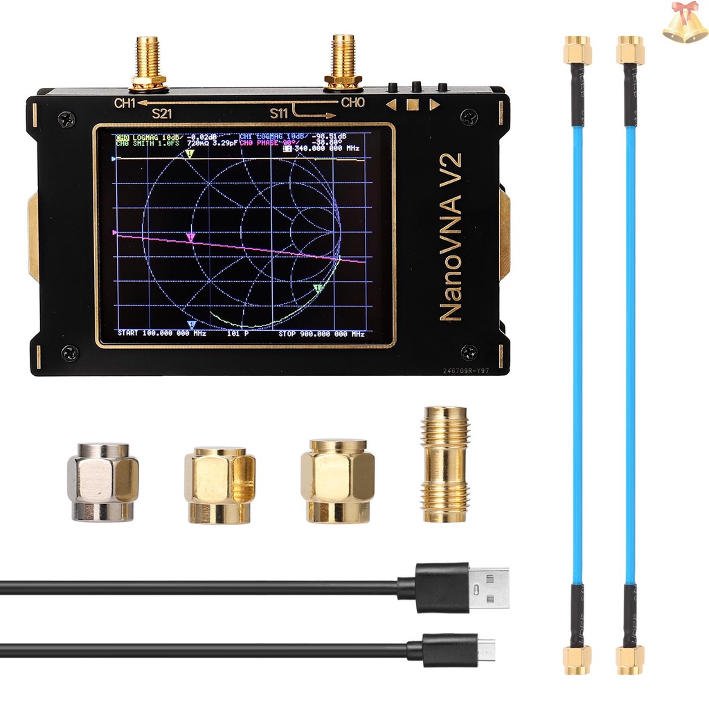 3.2 inch large screen 3g vector network analyzer s-a-a-2 nanovna v2 ...