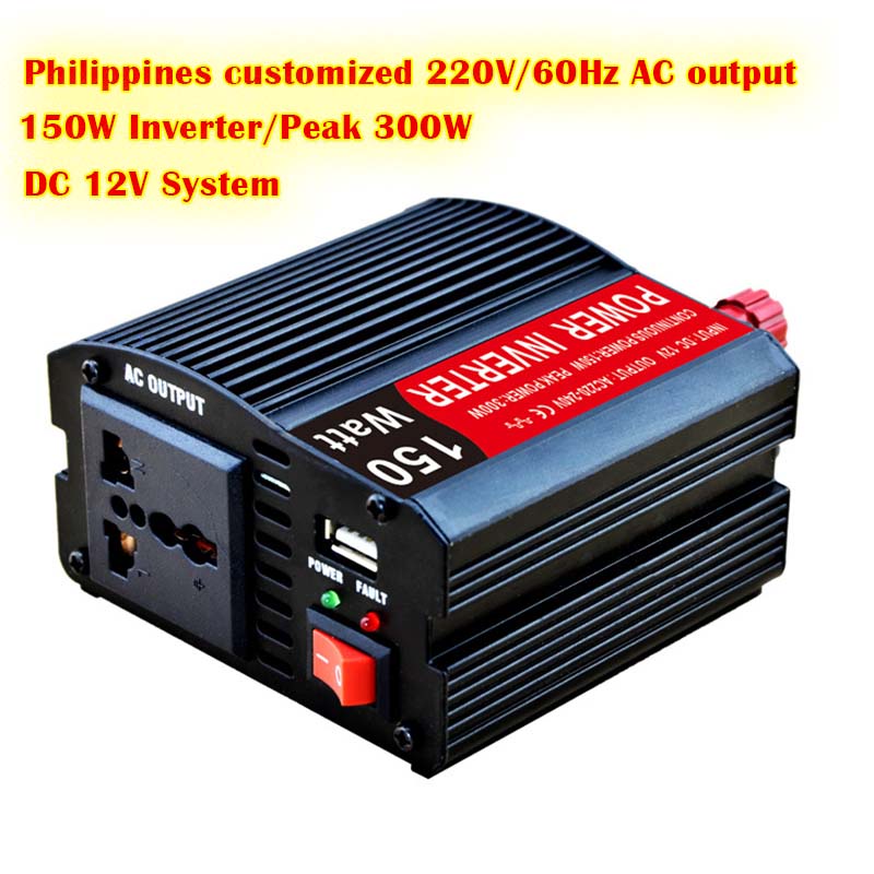 150W/500W/1000W Car Power Inverter Converter DC 12V to AC220V/60Hz ...