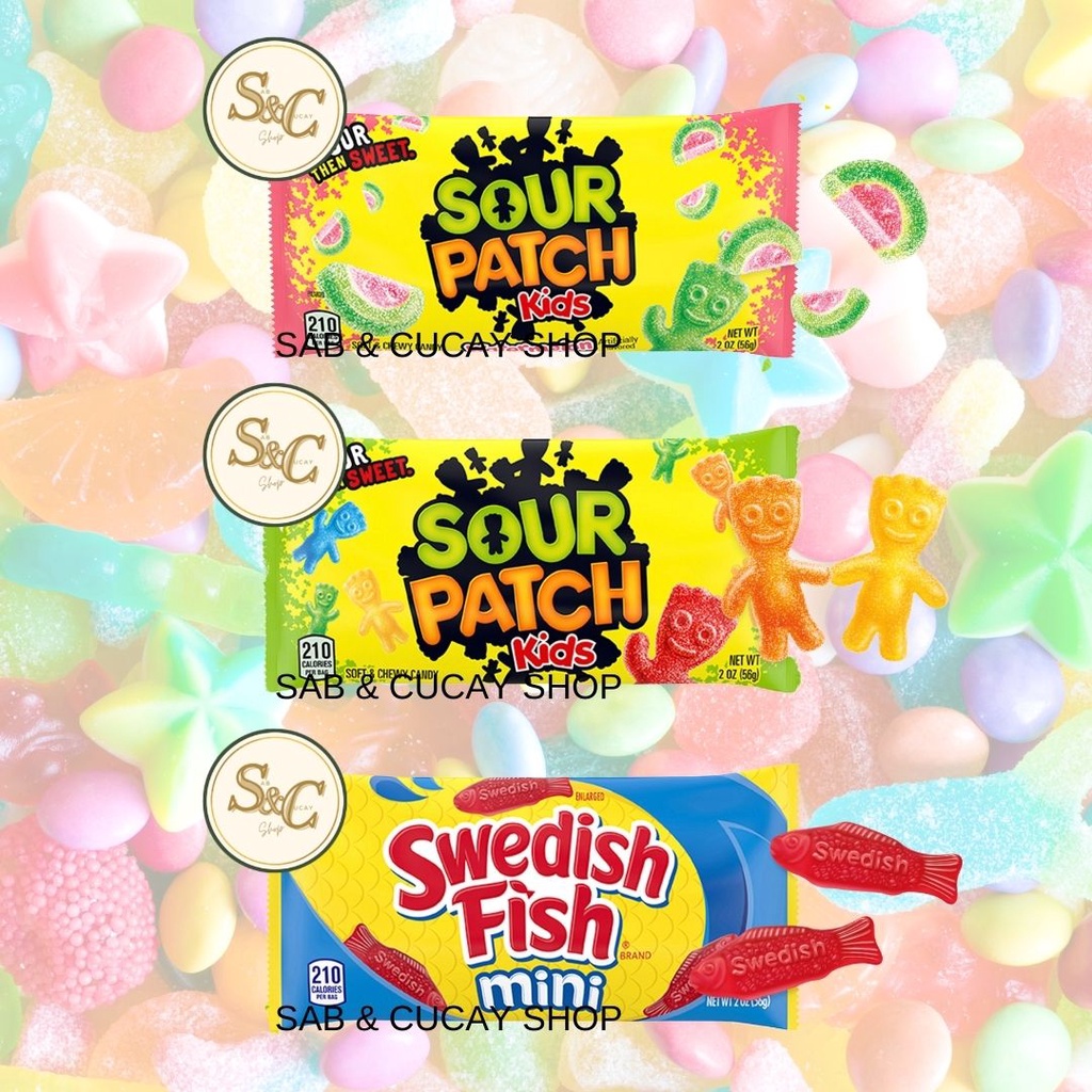 SOUR PATCH KIDS & SWEDISH FISH Soft & Chewy Candy | Shopee Philippines