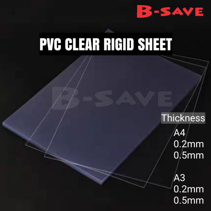 A4 A3 PVC Rigid / Rigit Sheet Transparent ( Binding Cover )Thickness 0 ...