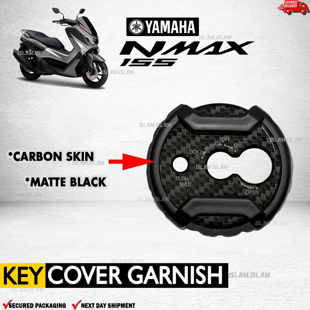 Yamaha NMAX V1 key cover garnish carbon matte black plug and play ...