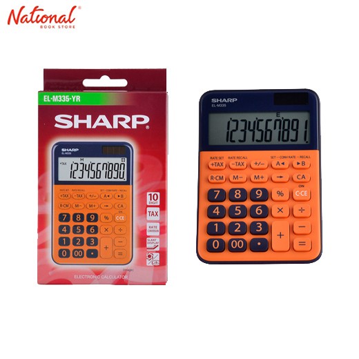 Sharp Desktop Calculators Elm335 10 Digits Dual Power, Orange | Shopee ...