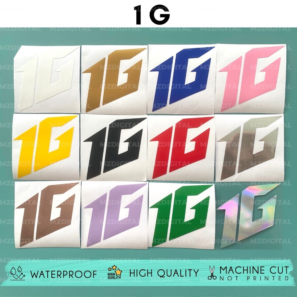 1G One Garage Inspired Motorcycle Car Waterproof Sticker Vinyl Decal ...