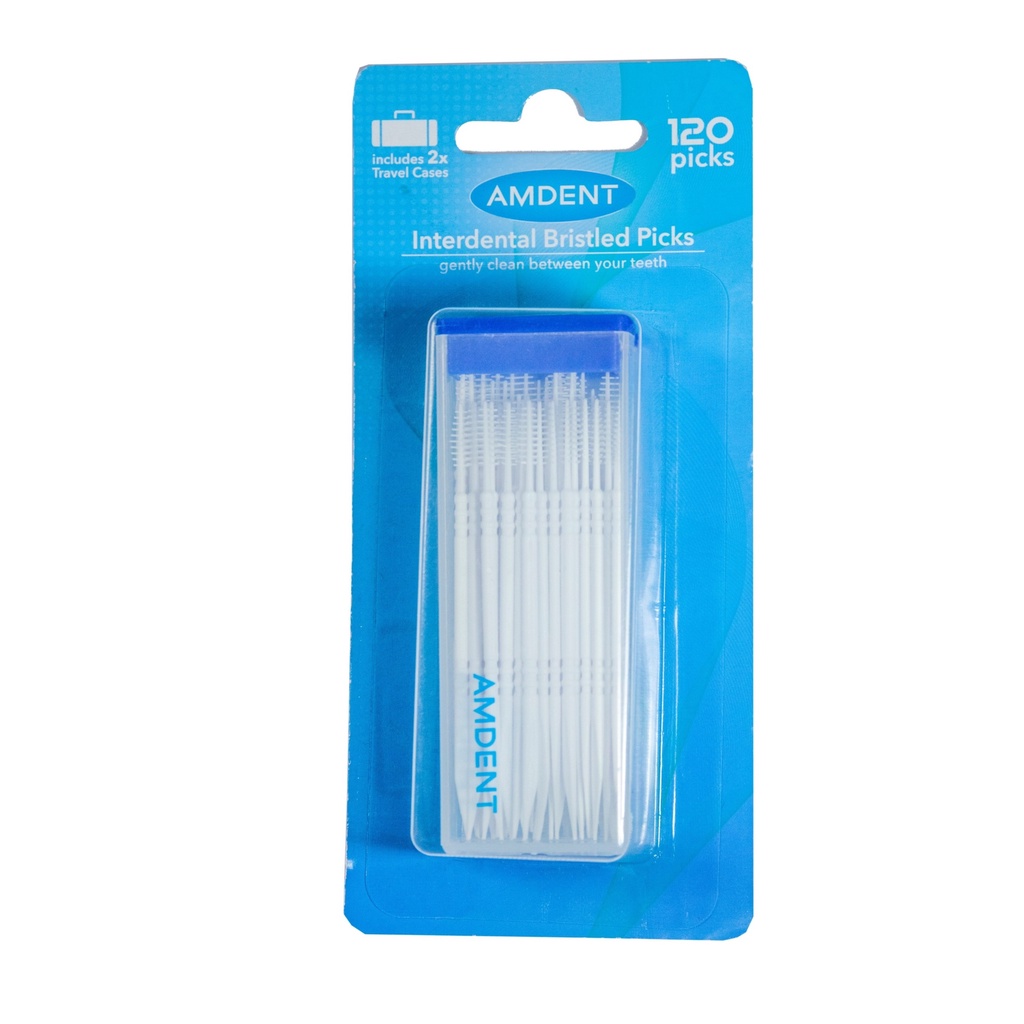 AMDENT Interdental Bristled picks 120 count | Shopee Philippines