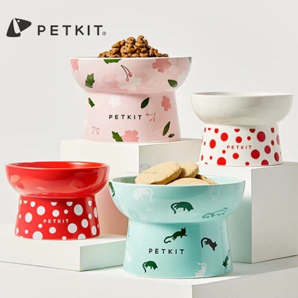 PETKIT Ceramic Cat Dog Bowl Feeder Elevated Raised Pet Food Water Bowl ...