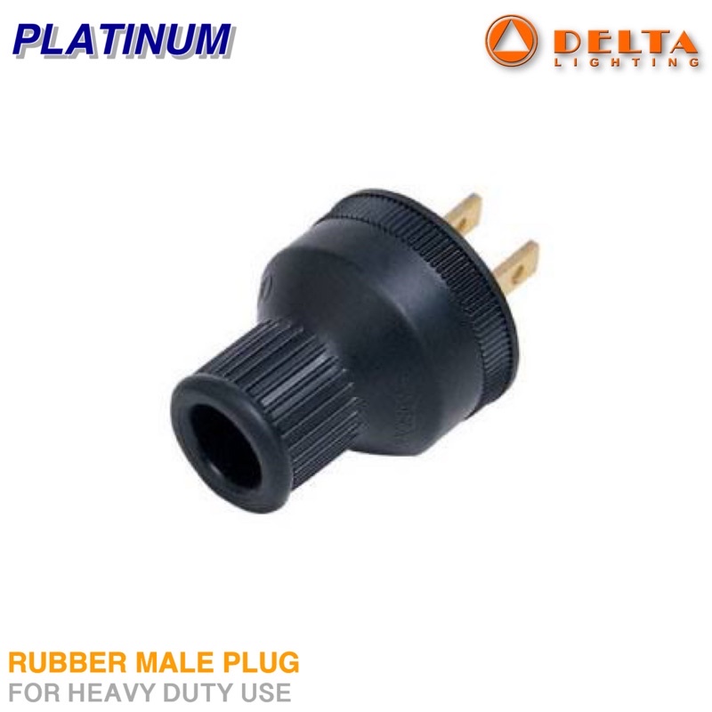 Delta Heavy Duty Rubber Plug | Male Plug Electrical | 2 Pin | Shopee ...