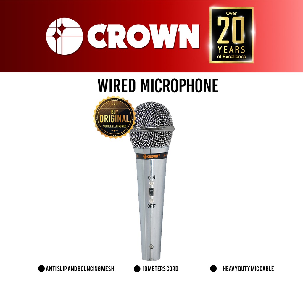Crown M-800 Professional Wired Microphone (Silver) | Shopee Philippines