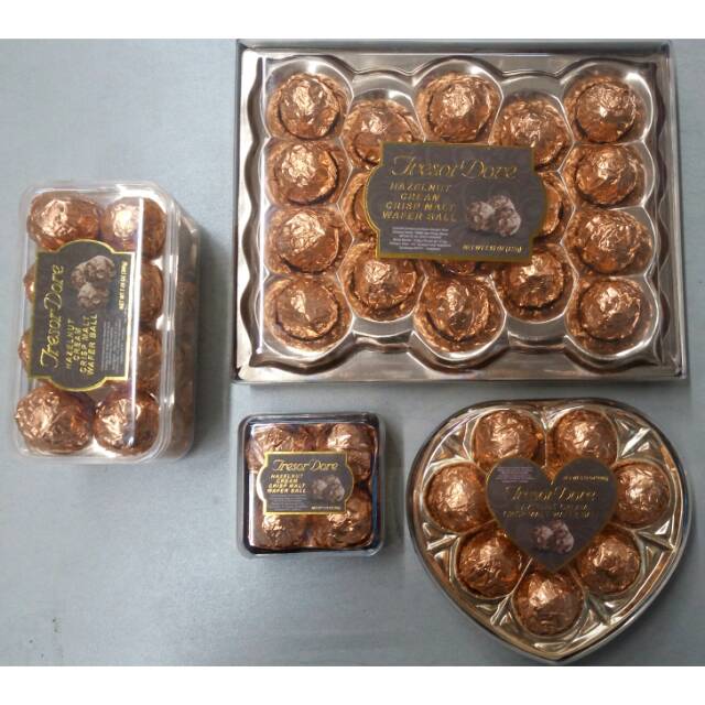 Chocolate Gift - Tresor Dore Hazelnut Cream Crisp Malt Wafer Ball ...
