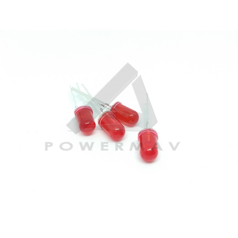 4pcs 5mm Led red Lights 5mm red Light Emitting Diode 3V DC for pcb ...