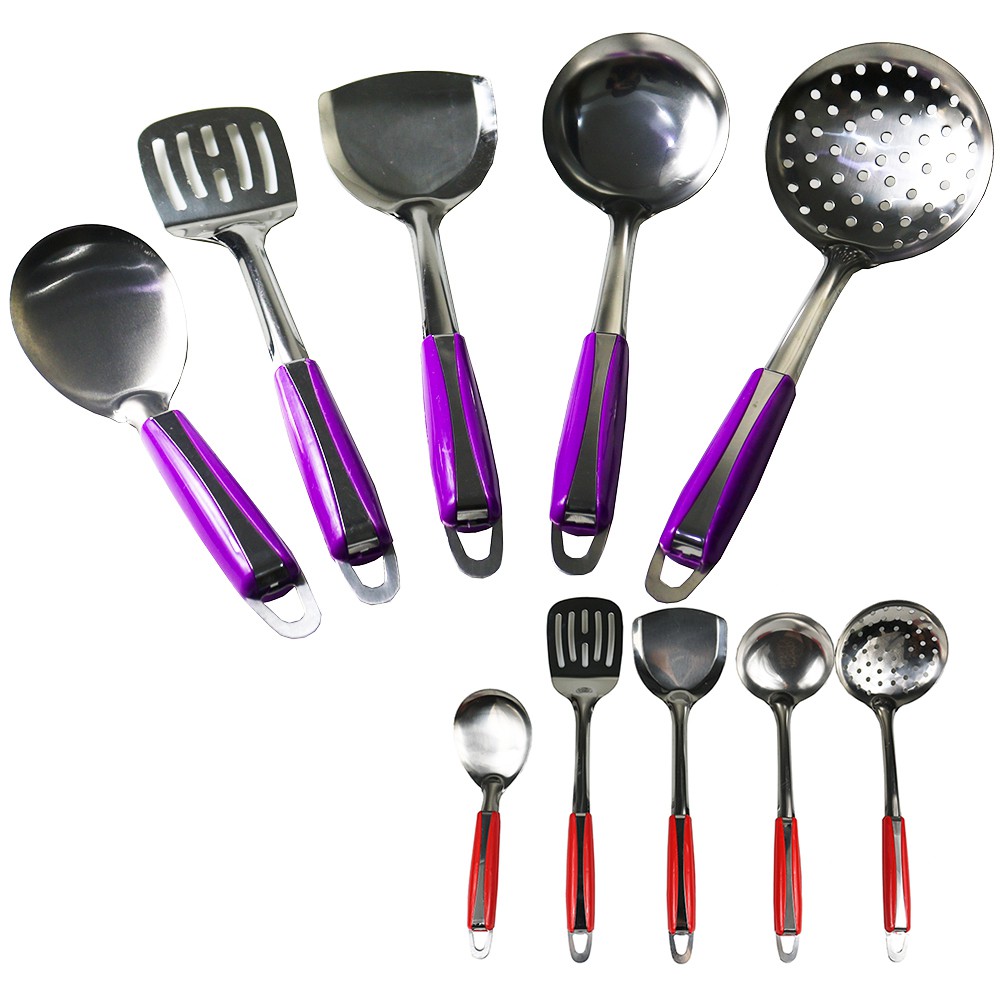 【LX♥SAVER 】Stainless Steel Cooking Utensils Slotted Turner Ladle ...