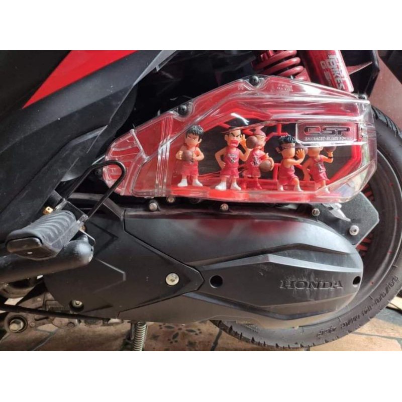Transparent air filter with washable filter for all version Honda Click ...
