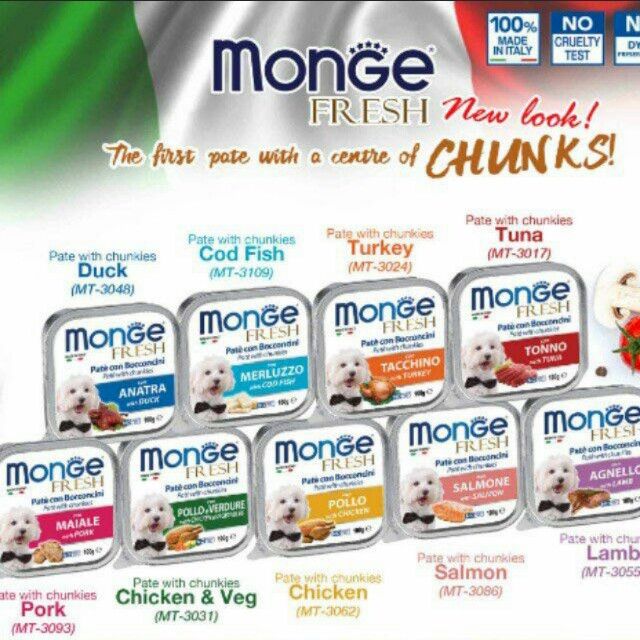 Monge Fresh Pate & Chunkies Dog Wet Food 100g. | Shopee Philippines