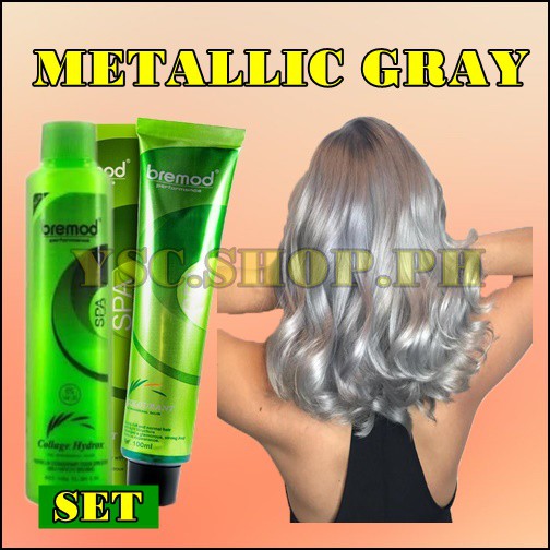 BREMOD 9.01 METALLIC GREY HAIR COLOR - SET - WITH OXIDIZING | Shopee ...