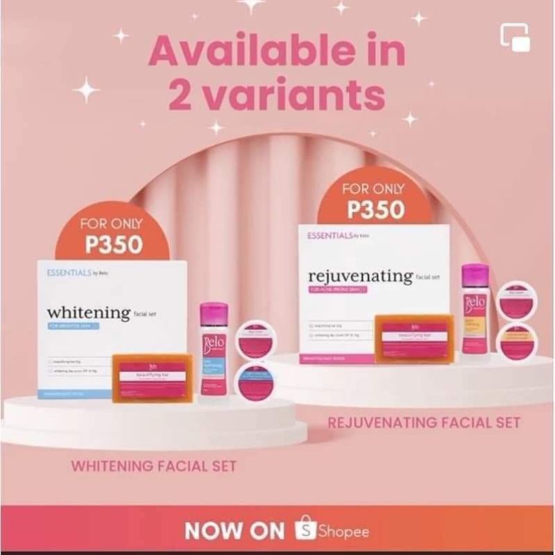 Belo Essential Whitening Facial Set and Rejuvenating Facial Set with ...