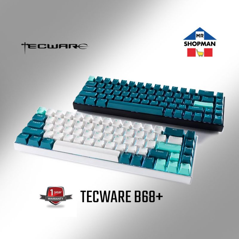 Tecware B68+ Wireless 2.4Ghz Bluetooth B68 Mechanical Keyboard | Shopee ...