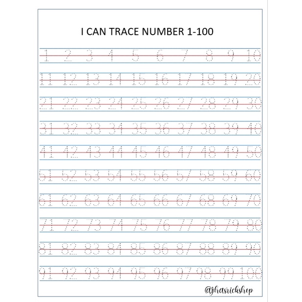 Tracing/Cursive Number 1-100, Tracing/Cursive Personalized Name and ...