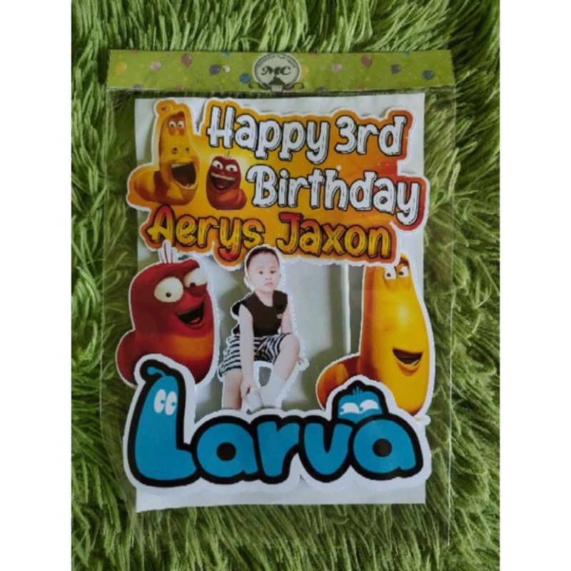 Larva Customize Cake Topper actual picture | Shopee Philippines