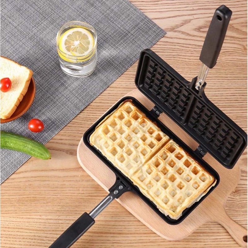 [JUDA]Rectangle Shape Non-stick Metal Waffle Maker Pan | Shopee Philippines