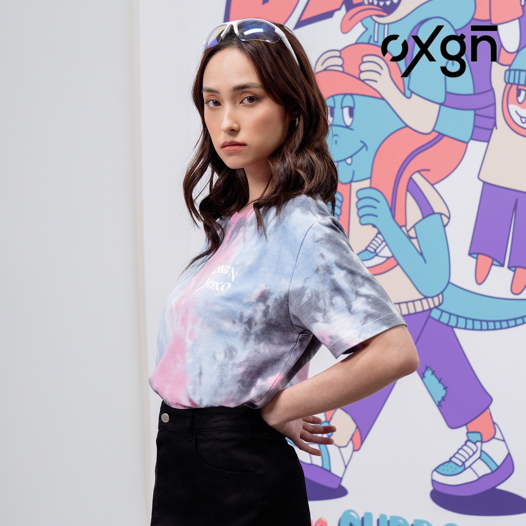 OXGN Tie Dye Logo Unisex Fit T-Shirt For Men And Women (Multi Color ...