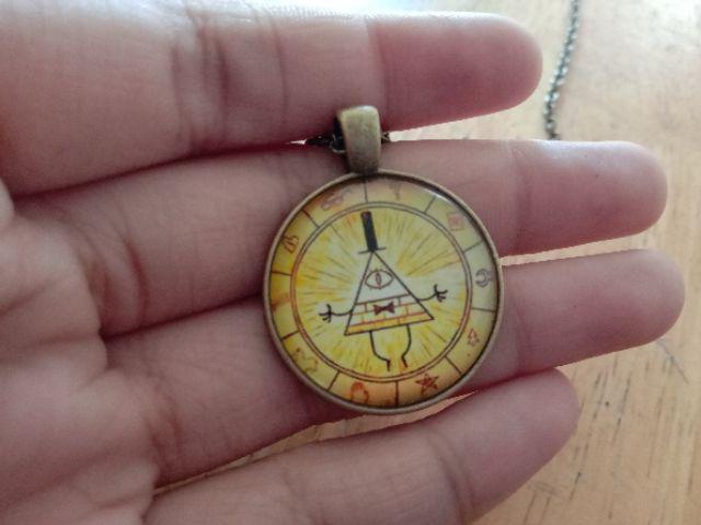 Necklace Steampunk Drama Gravity Falls BILL CIPHER WHEEL Time Gems ...