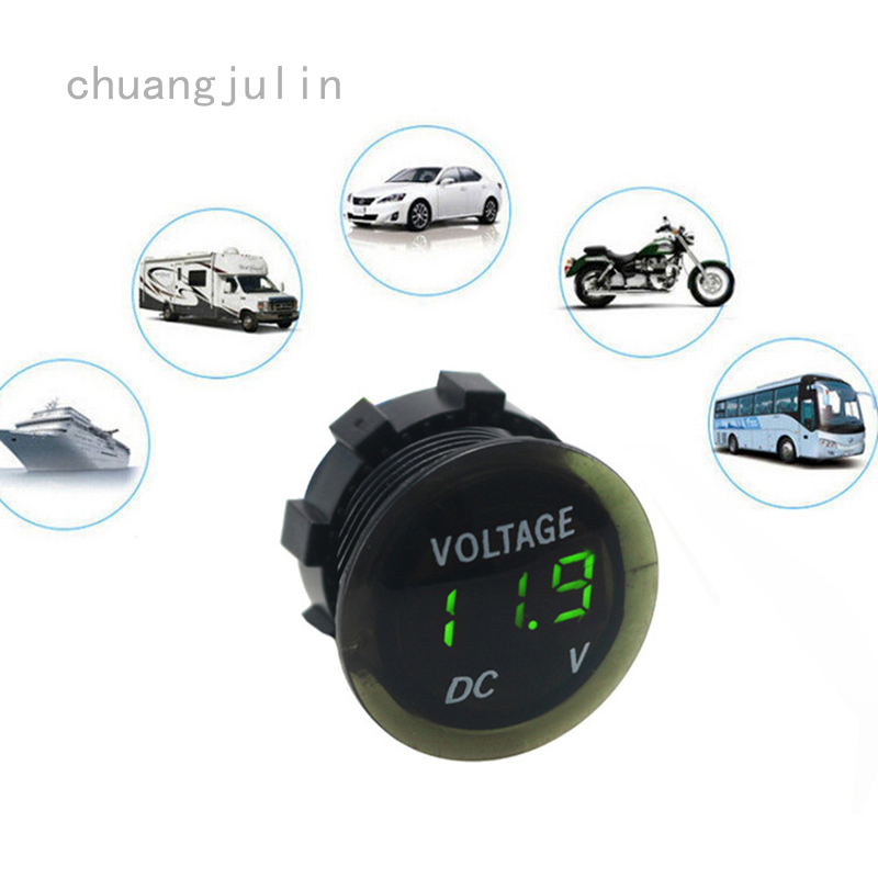 LED Digital Panel DC Voltmeter Voltage Meter Display For Motorcycle 12V-24V | BeeCost