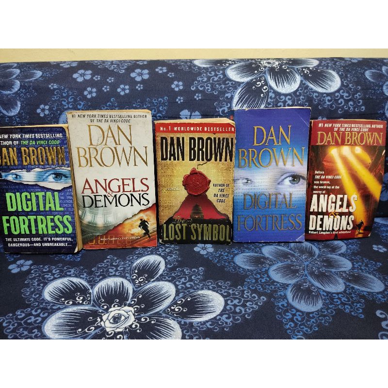 Dan brown Angel & Demons Digital fortress Lost symbol the da vinci code deception point | Shopee ...