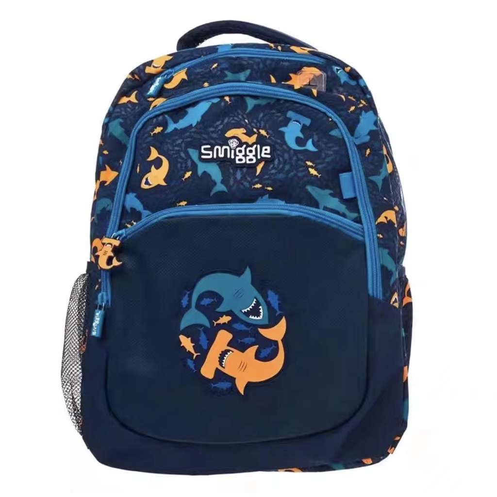 Smiggle Backpack Shark schoolbag large bag for primary children ...