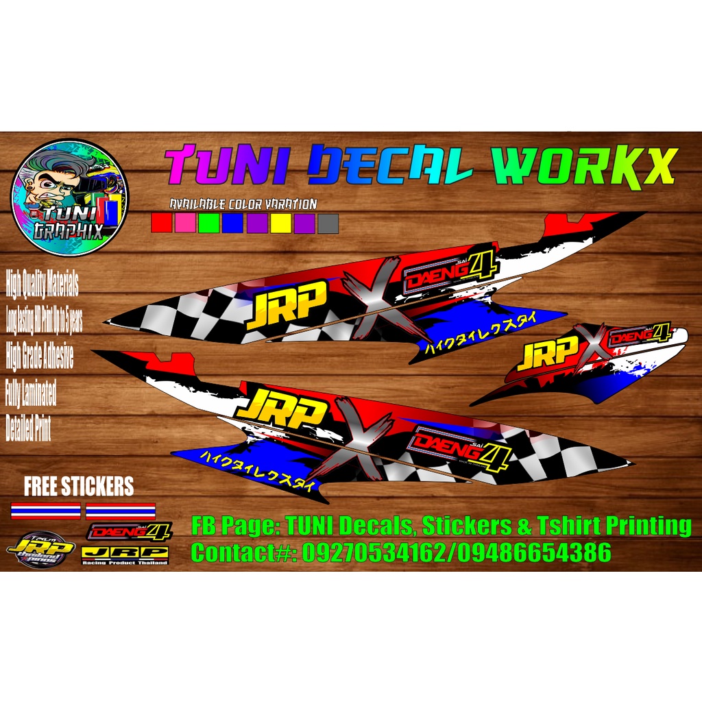 Yamaha Mio Soulty Stock Decals JRP X DAENG v2 w/ freebies | Shopee ...