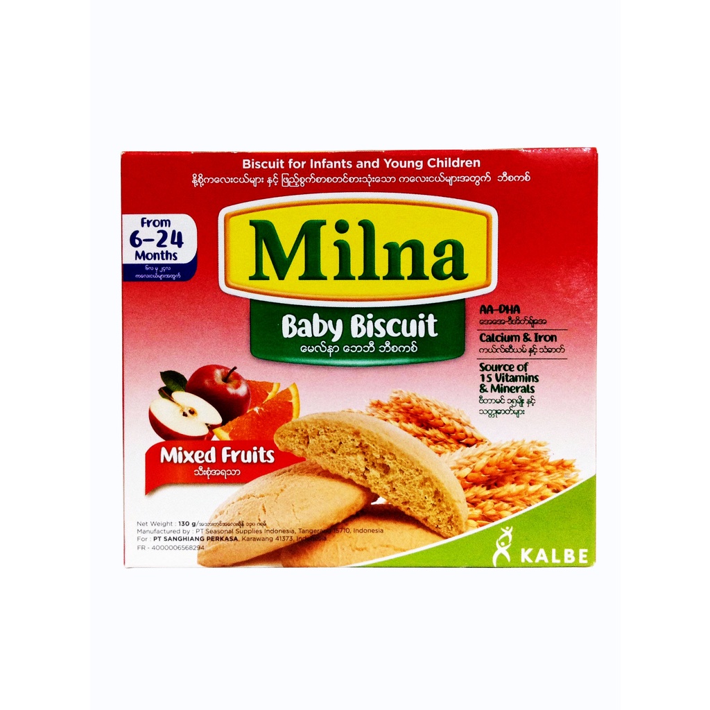 Milna Baby Biscuit Mixed Fruit 130g | Shopee Philippines