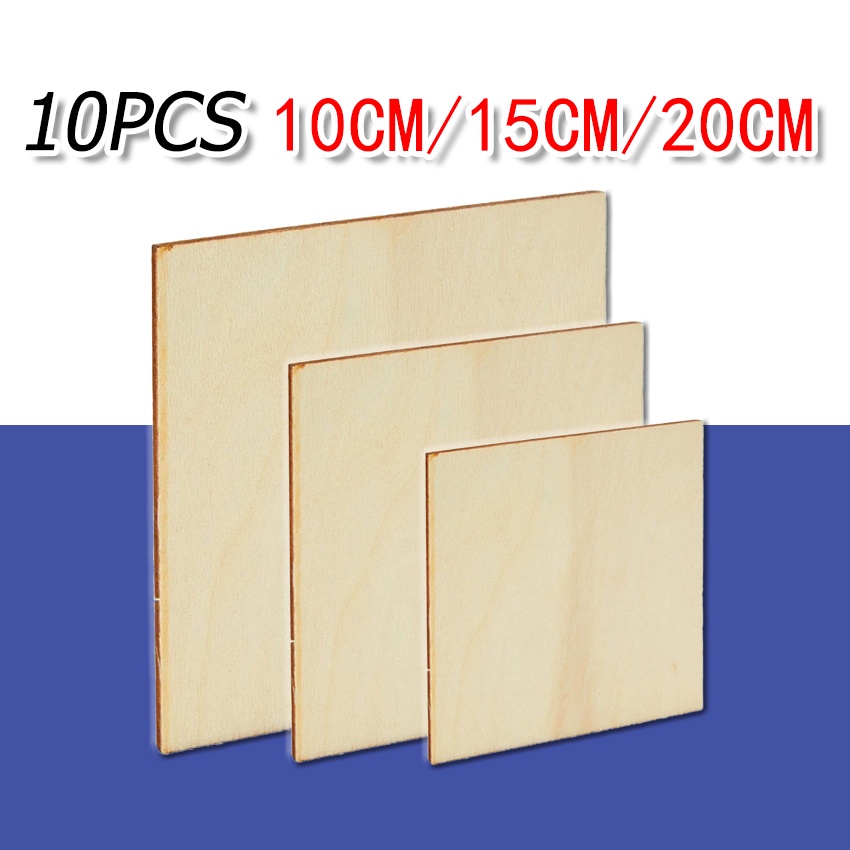 10Pcs Balsa Wood Sheets Wooden Plate For House Craft Model DIY Balsa ...